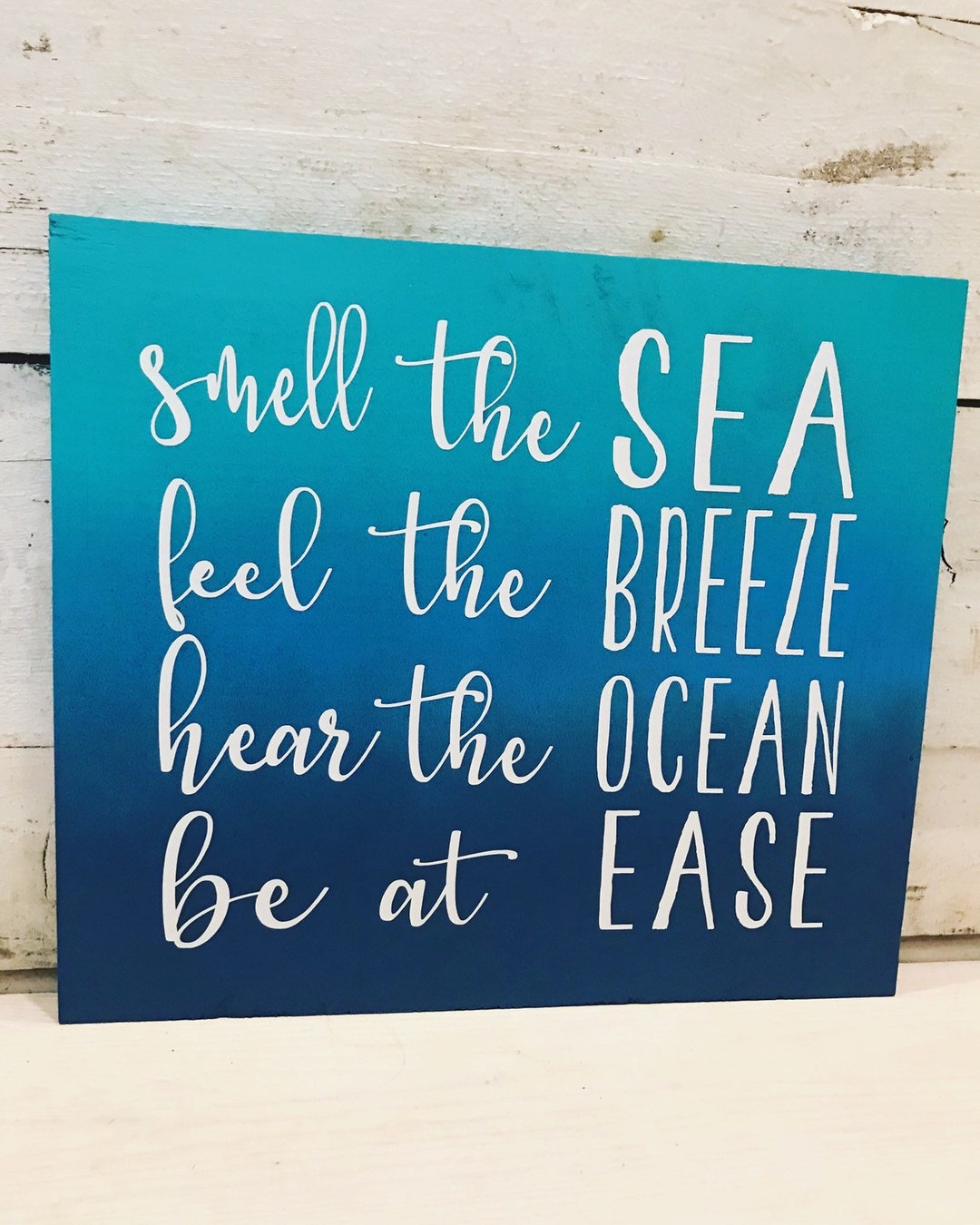 Beach Signs | Smell the Sea | Beach Wall Signs | Beach Wall Art | Beach ...