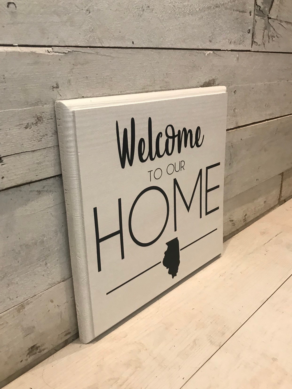 New Home Sign State Sign Welcome to Our Home Sign | Etsy