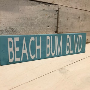 Beach Bum | Beach Bum Blvd Sign L Beach Signs L Beach Wall Decor L ...