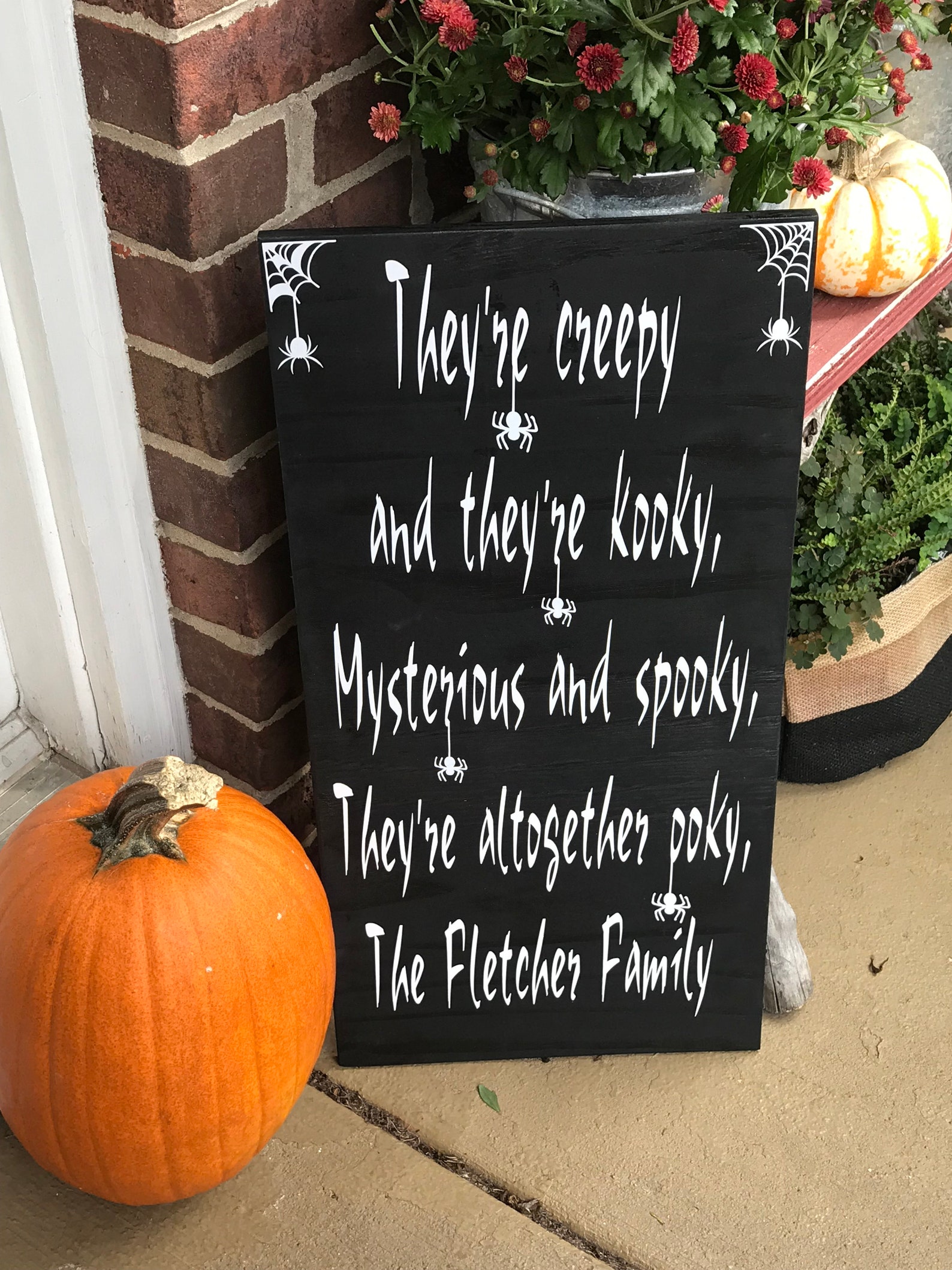 Addams Family Personalized Sign L Halloween Sign L - Etsy