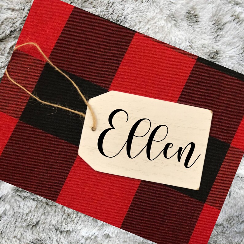 Custom Stocking Tags Custom Vinyl Name Tag Gift Tag - Etsy