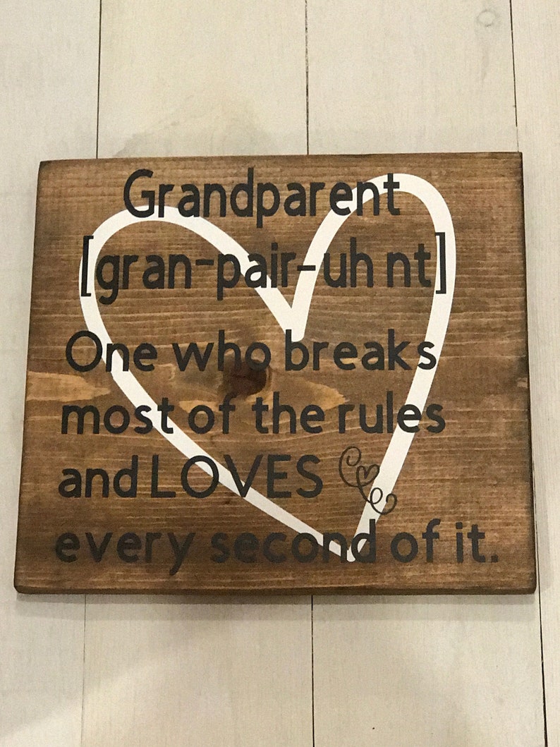 Grandparent Sign L Grandparent Definition Sign L Definition of - Etsy