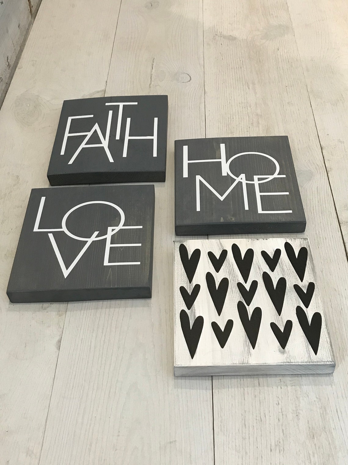 Love Home Faith Sign l Scrabble Tiles Wall Art l Gallery Wall | Etsy