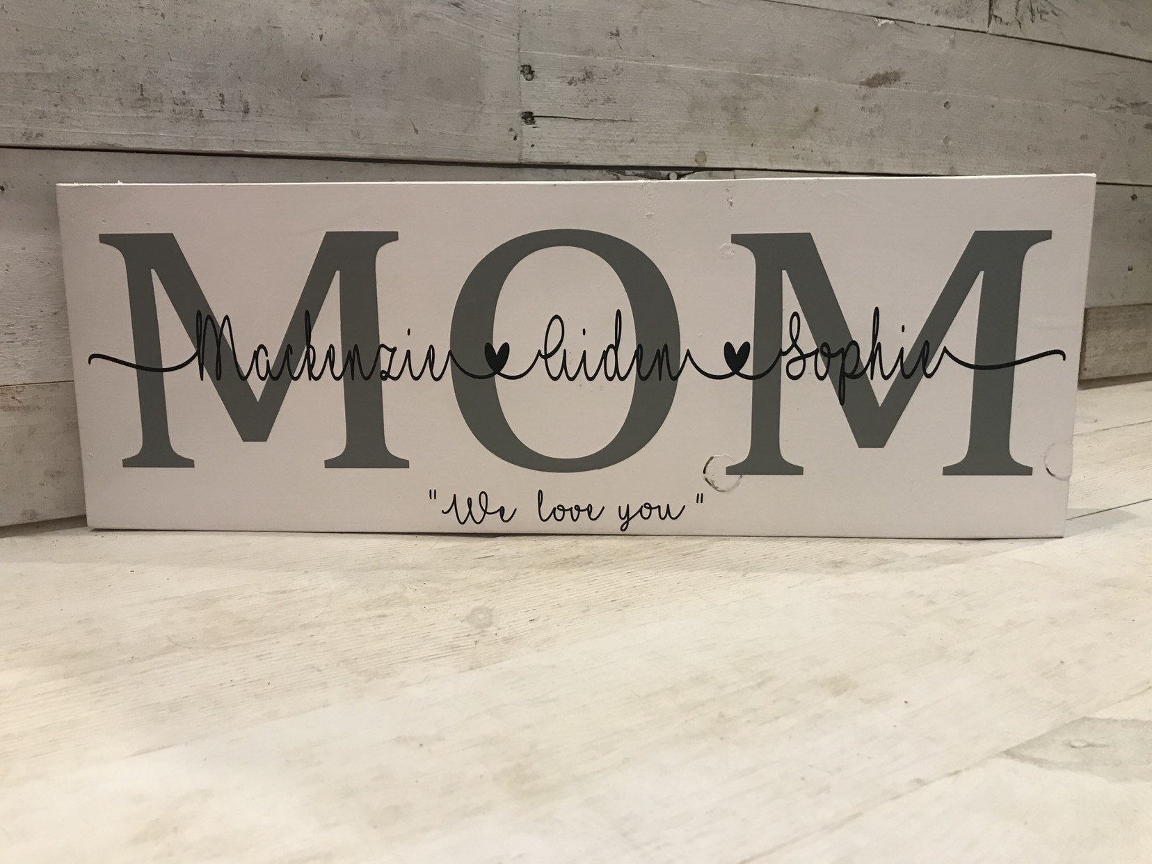 Mom Sign L Mothers Day Gift L Dad Sign L Mom and Kids L Gift - Etsy