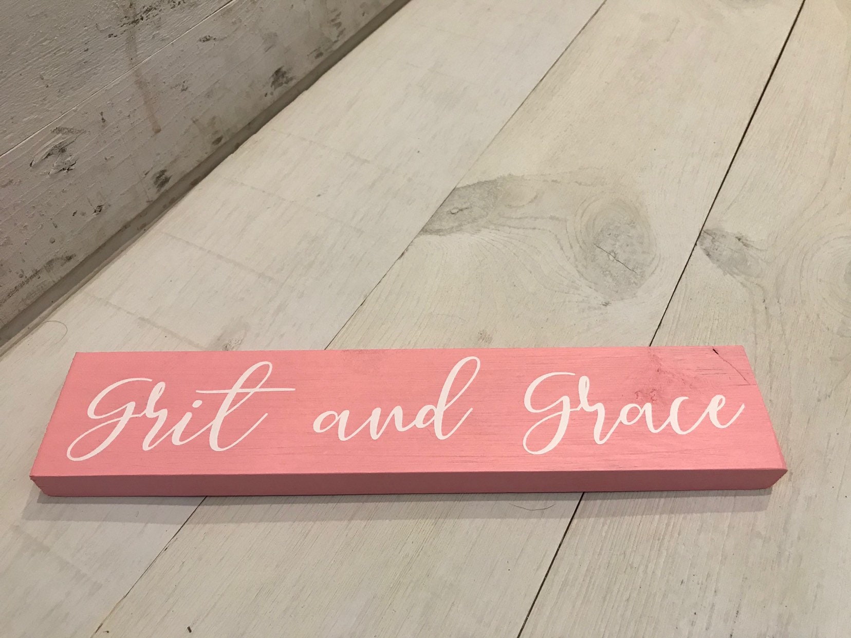 Grit and Grace Sign Little Wooden Sign Wood Sign Quote | Etsy