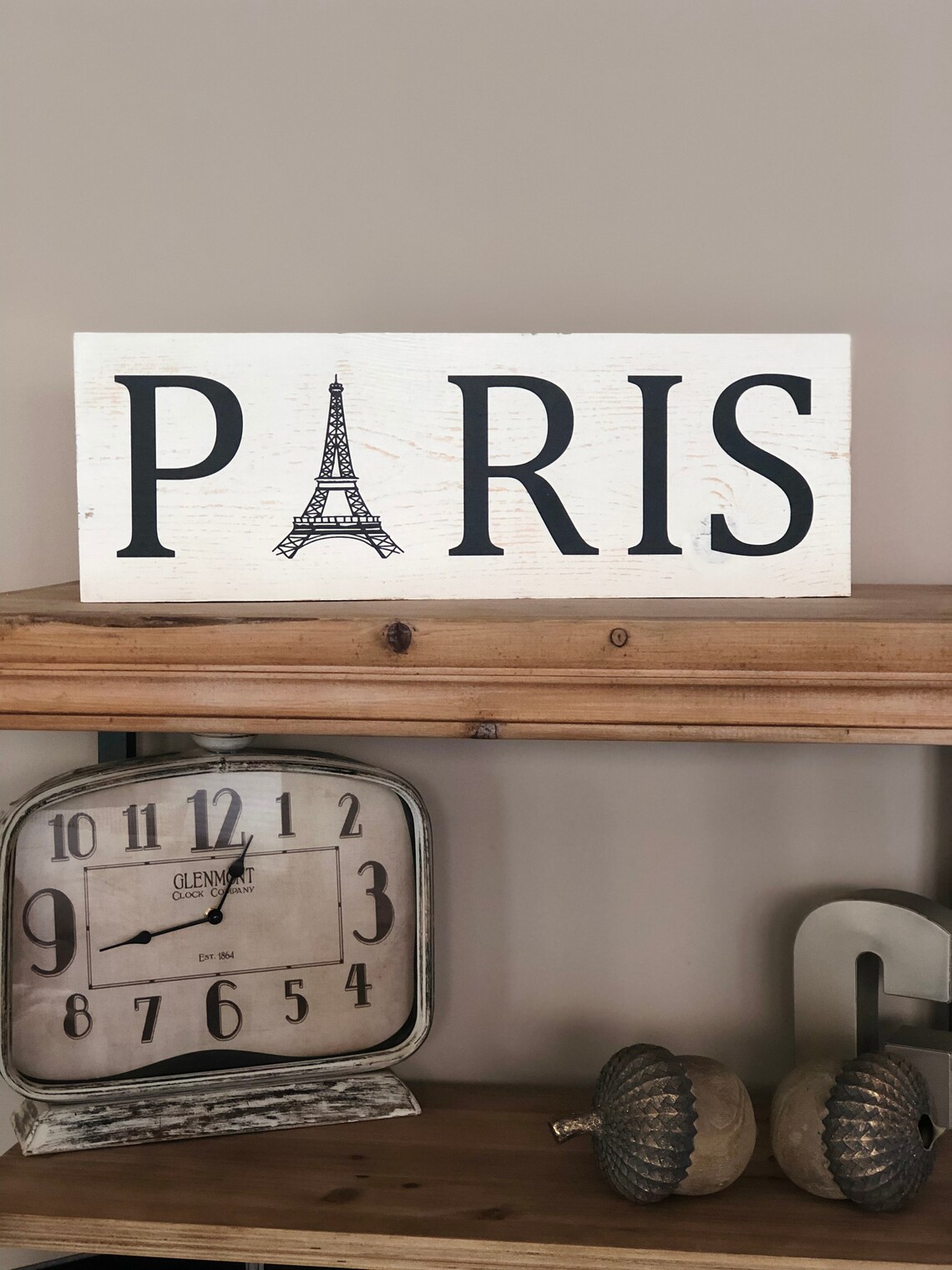 Paris Sign l Wood Paris Sign with Eiffel Tower l Eiffel Tower | Etsy