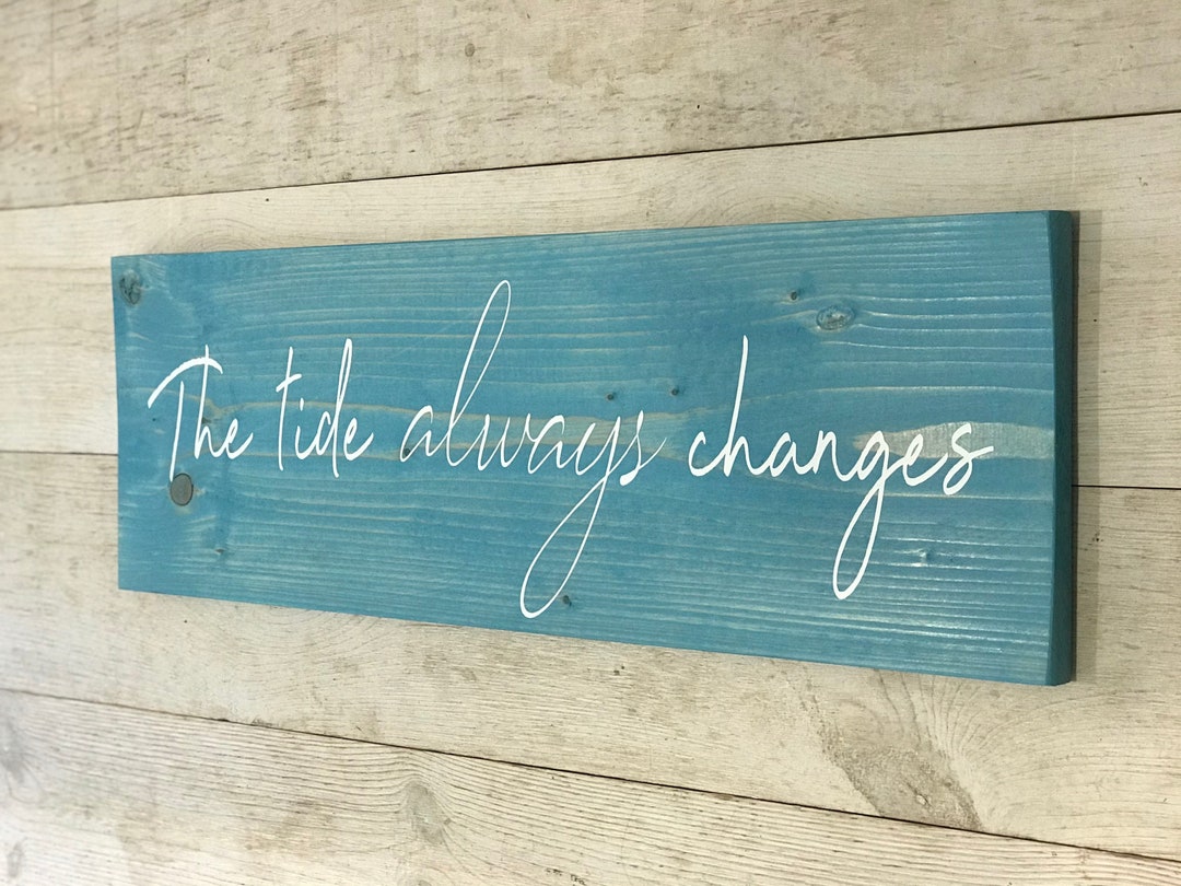 Changing Tide Sign L Beach Sign L Beach Decor L Cottage Sign L Wooden ...