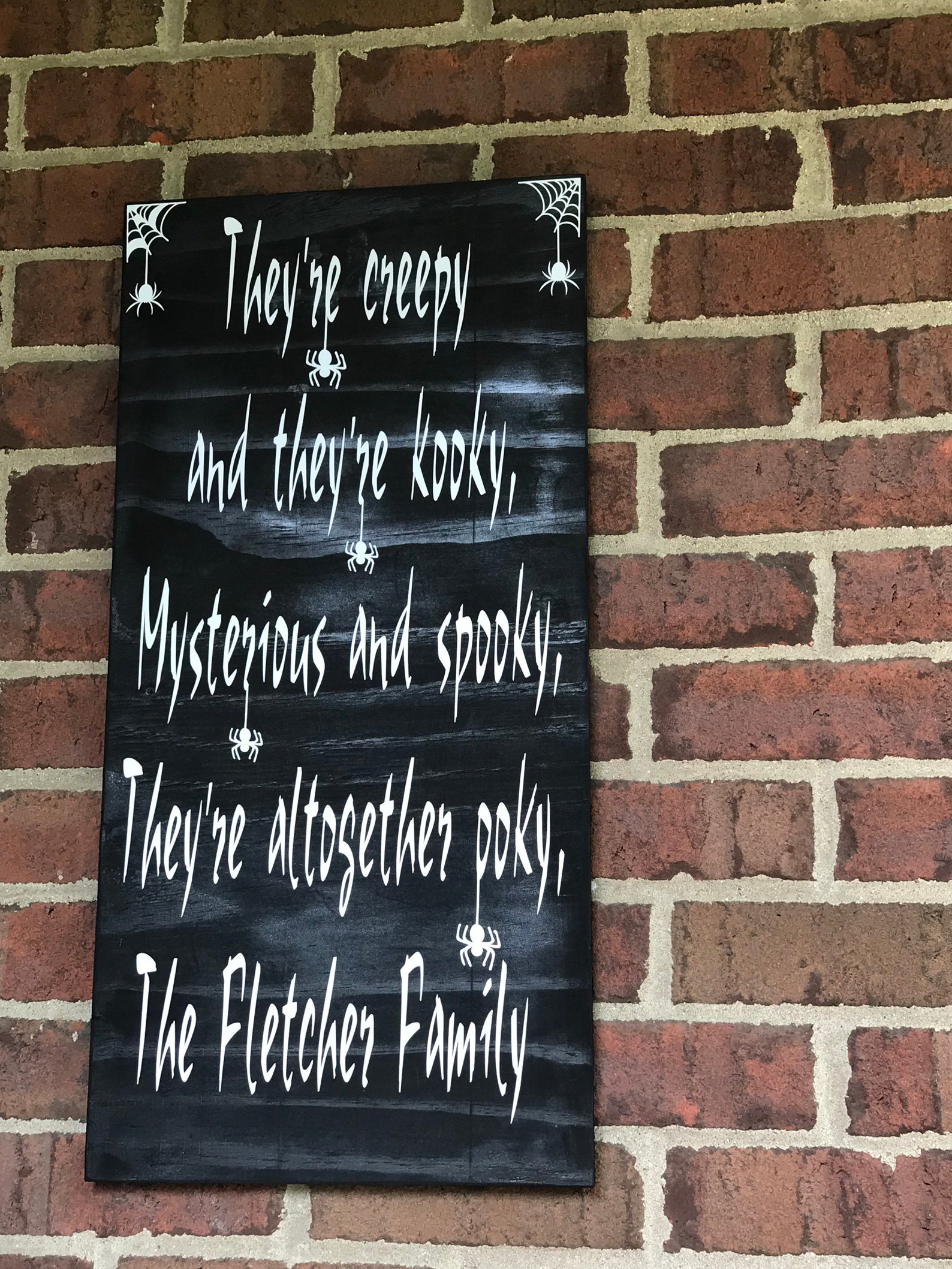 Addams Family Personalized Sign L Halloween Sign L - Etsy