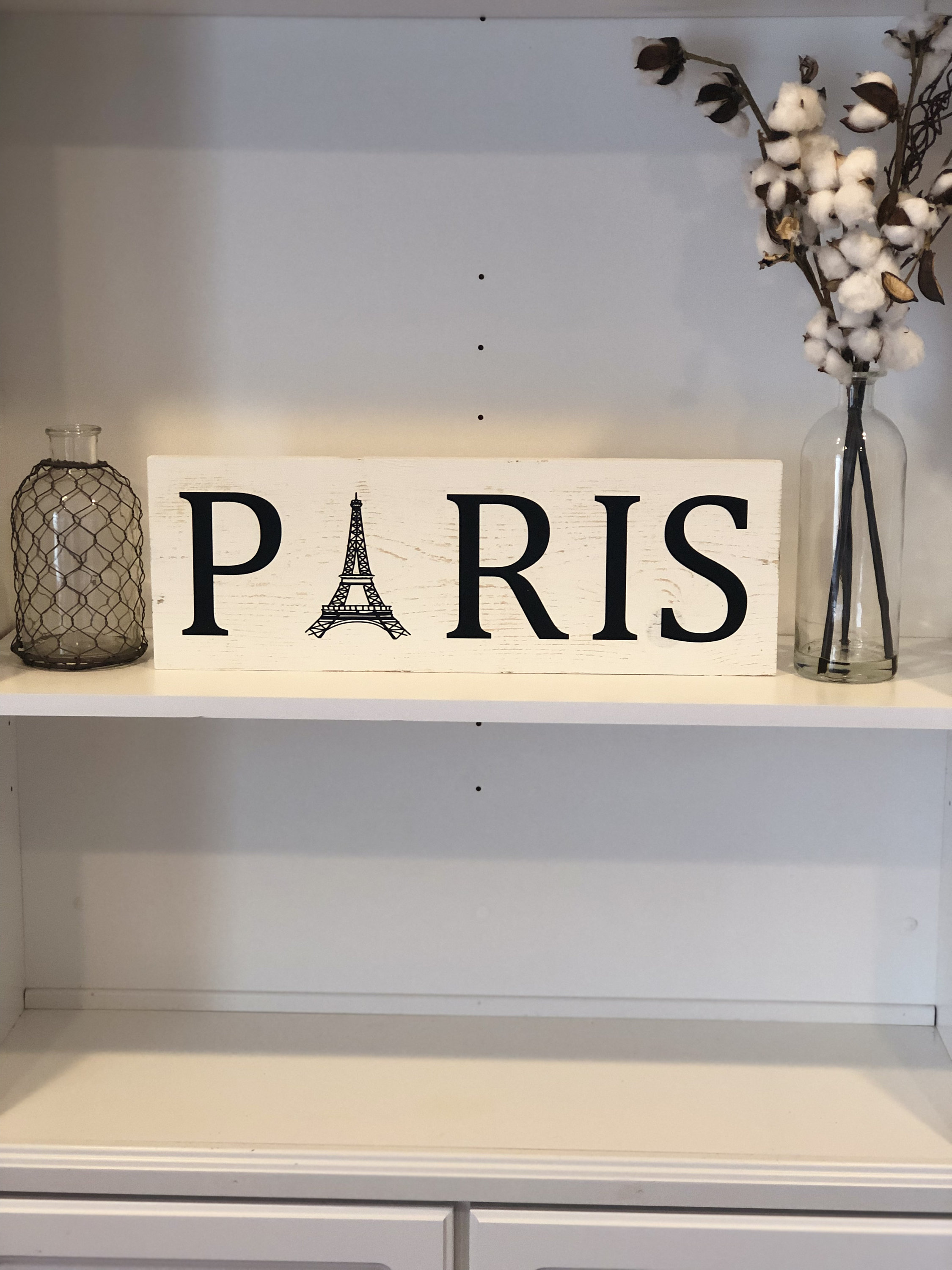 Paris Sign l Wood Paris Sign with Eiffel Tower l Eiffel Tower | Etsy