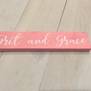 Grit and Grace Sign | Little Wooden Sign | Wood Sign | Quote Sign ...