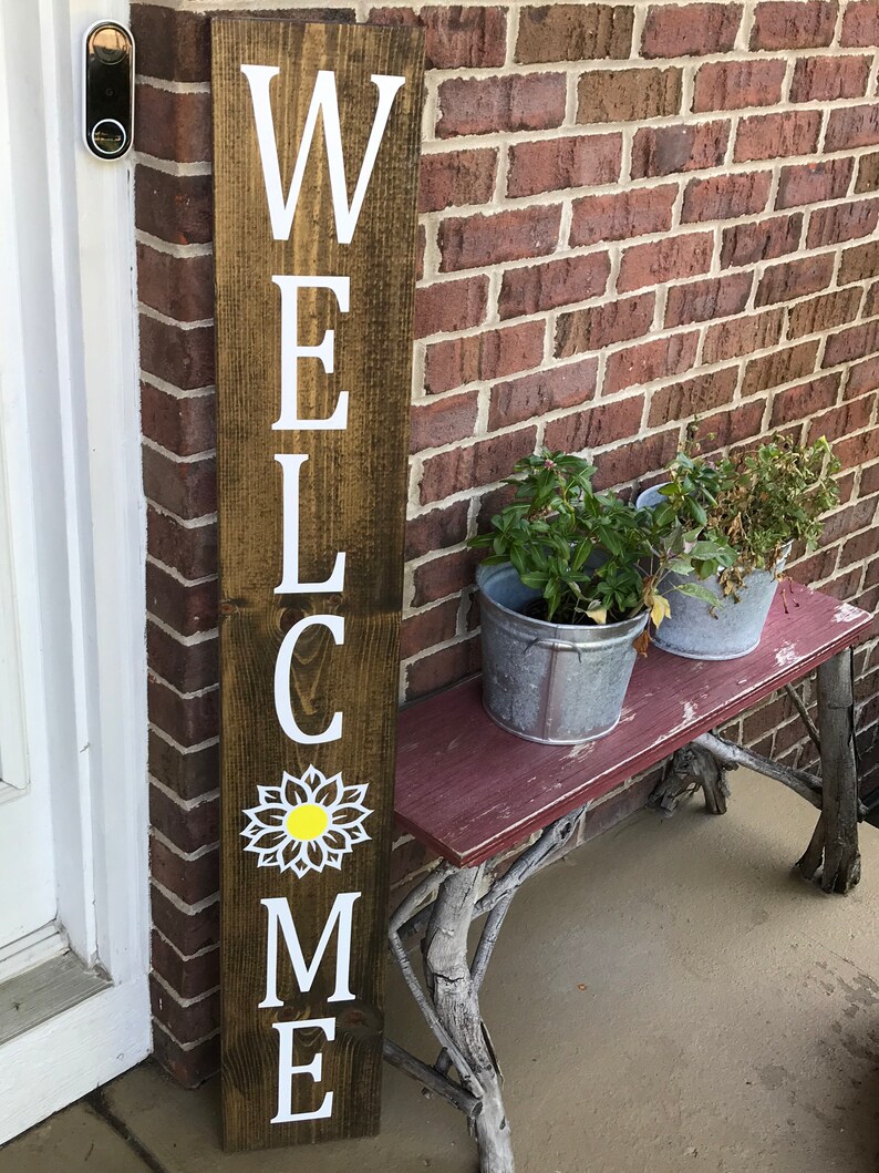 Farmhouse Welcome Wood Sign Front Door Sign Rustic Front - Etsy
