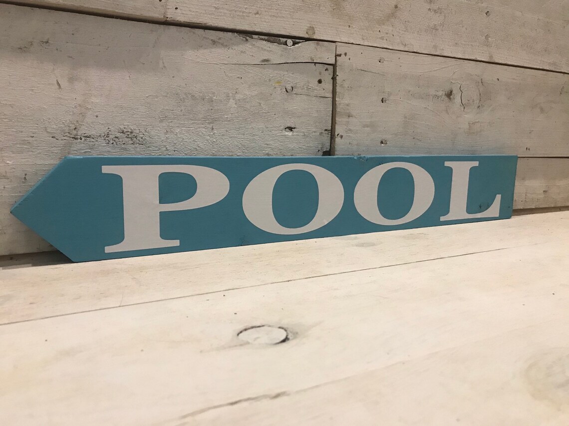 Pool Sign Directional Sign Beach Arrow Sign Directional | Etsy