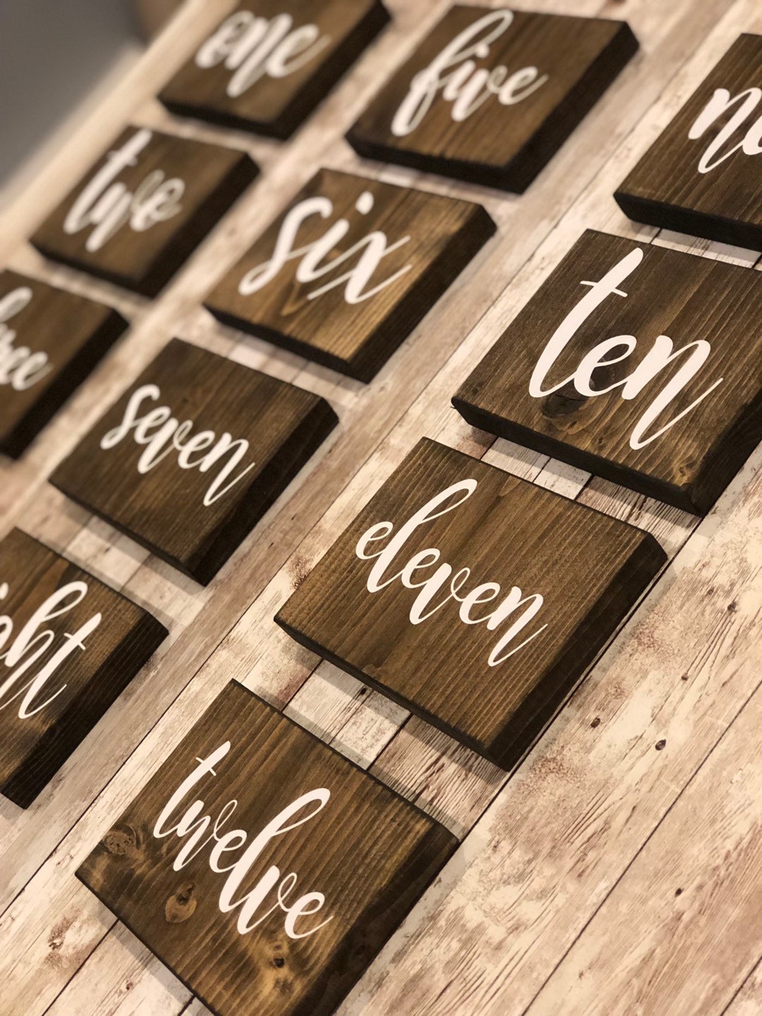 Wooden Table Numbers L Wedding Table Numbers L Table Numbers L Wooden ...