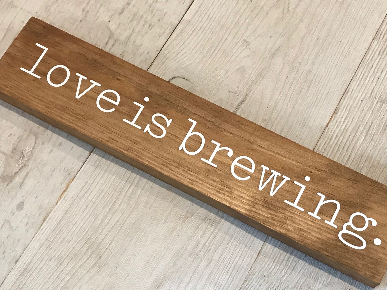 Love is Brewing Sign l Shelf Sitter l Tiered Tray Sign l | Etsy