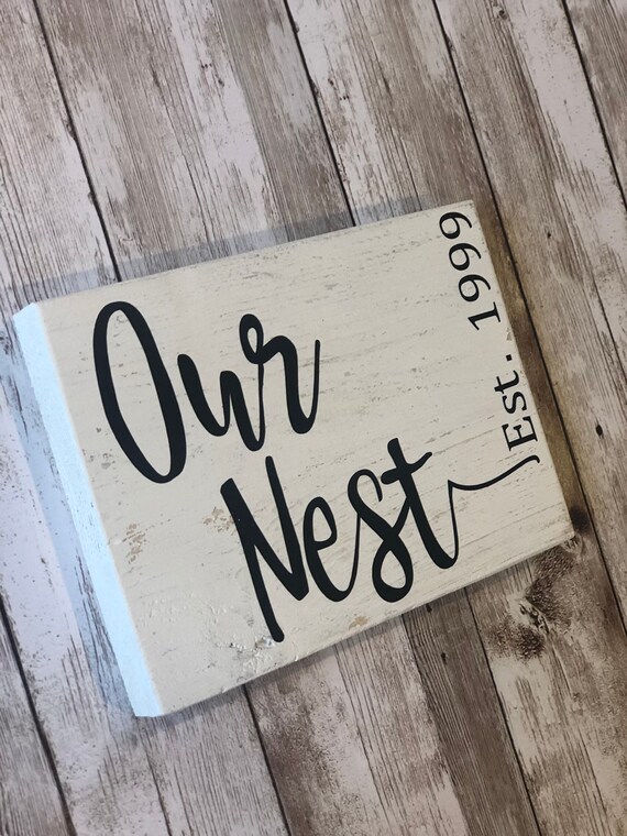 Our Nest Sign L Family Sign L Our Nest Shelf Sitter L | Etsy