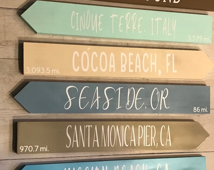 Beach Sign Directional Sign Beach Arrow Sign Directional Arrow Sign ...