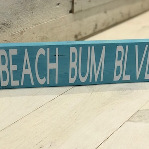 Beach Bum | Beach Bum Blvd Sign L Beach Signs L Beach Wall Decor L ...