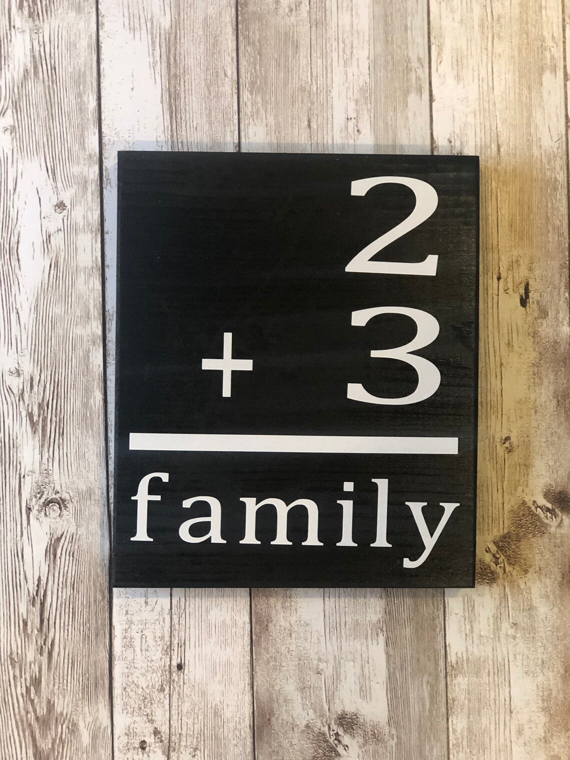 Family Sign L Family Equals Wood Sign L Flash Card Sign L Wood - Etsy