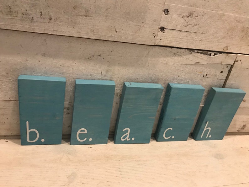 Beach Sign Beach Decor Beach Letters Scrabble Tiles Wall | Etsy