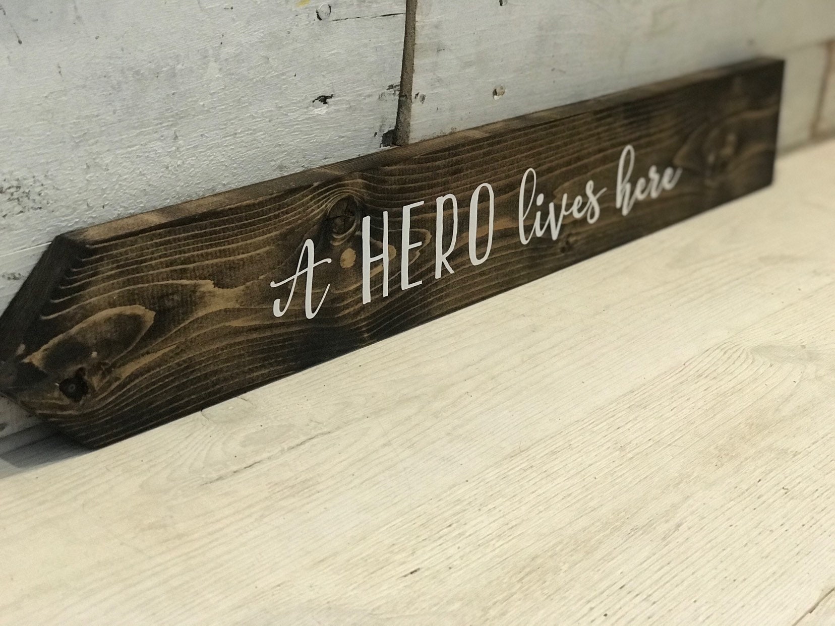 A Hero Lives Here Sign Hero Sign Nurse Sign Essential | Etsy