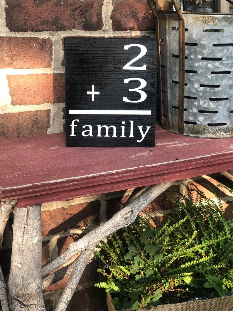 Family Sign L Family Equals Wood Sign L Flash Card Sign L Wood - Etsy