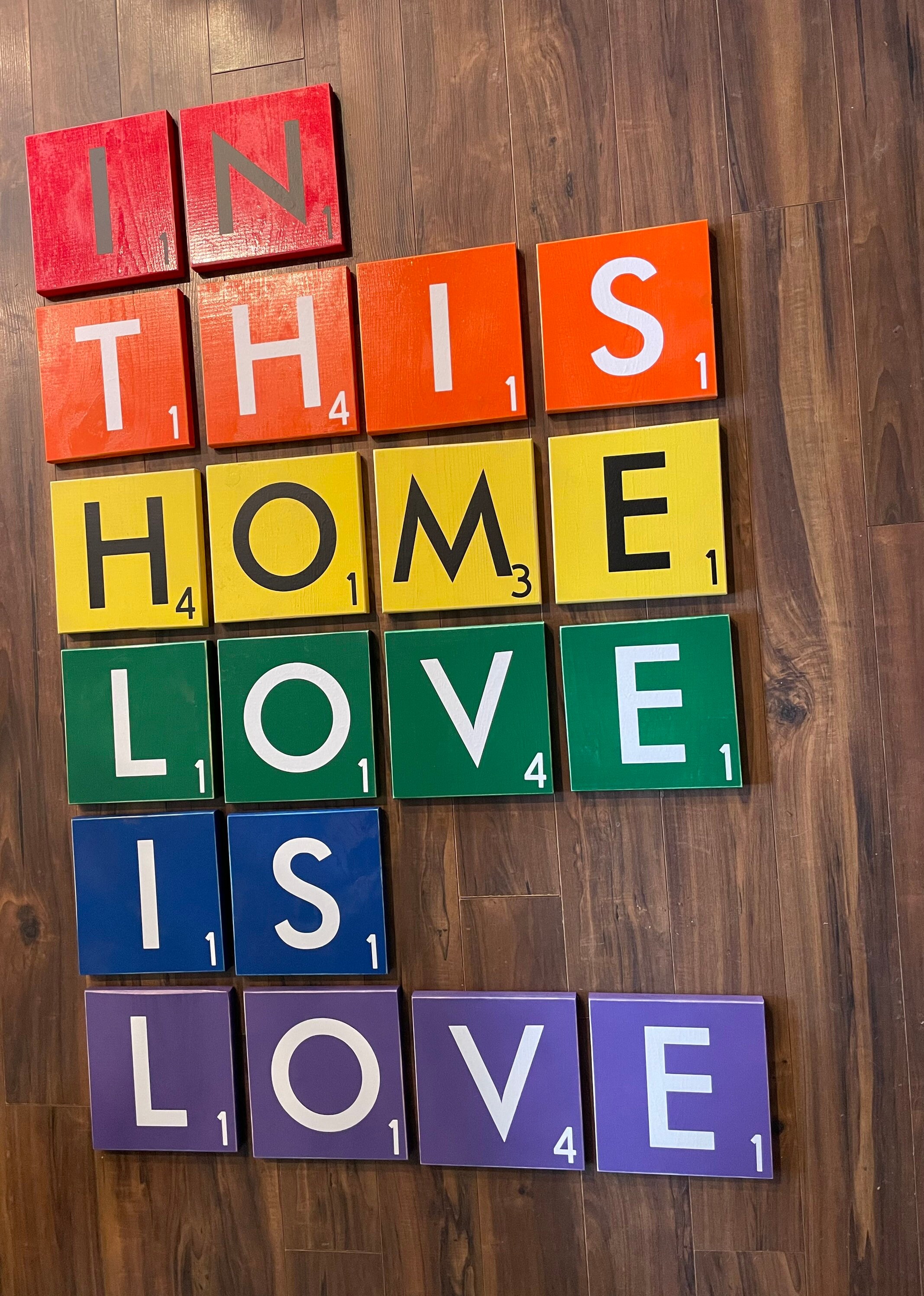 Pride Scrabbles Large Scrabble Tiles Wall Art L Scrabble - Etsy