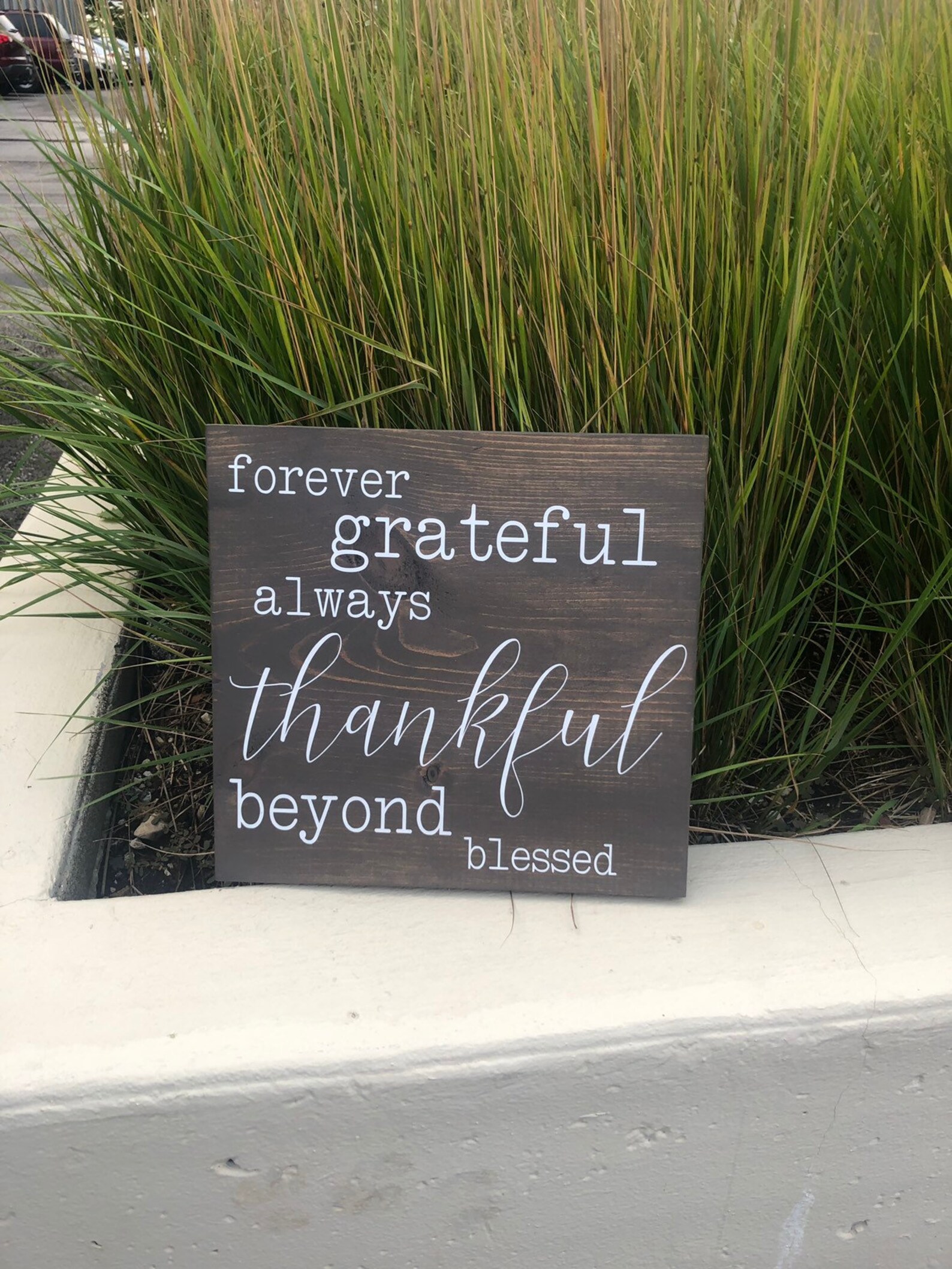 Grateful Thankful Blessed Sign L Grateful Sign L Thankful Sign - Etsy