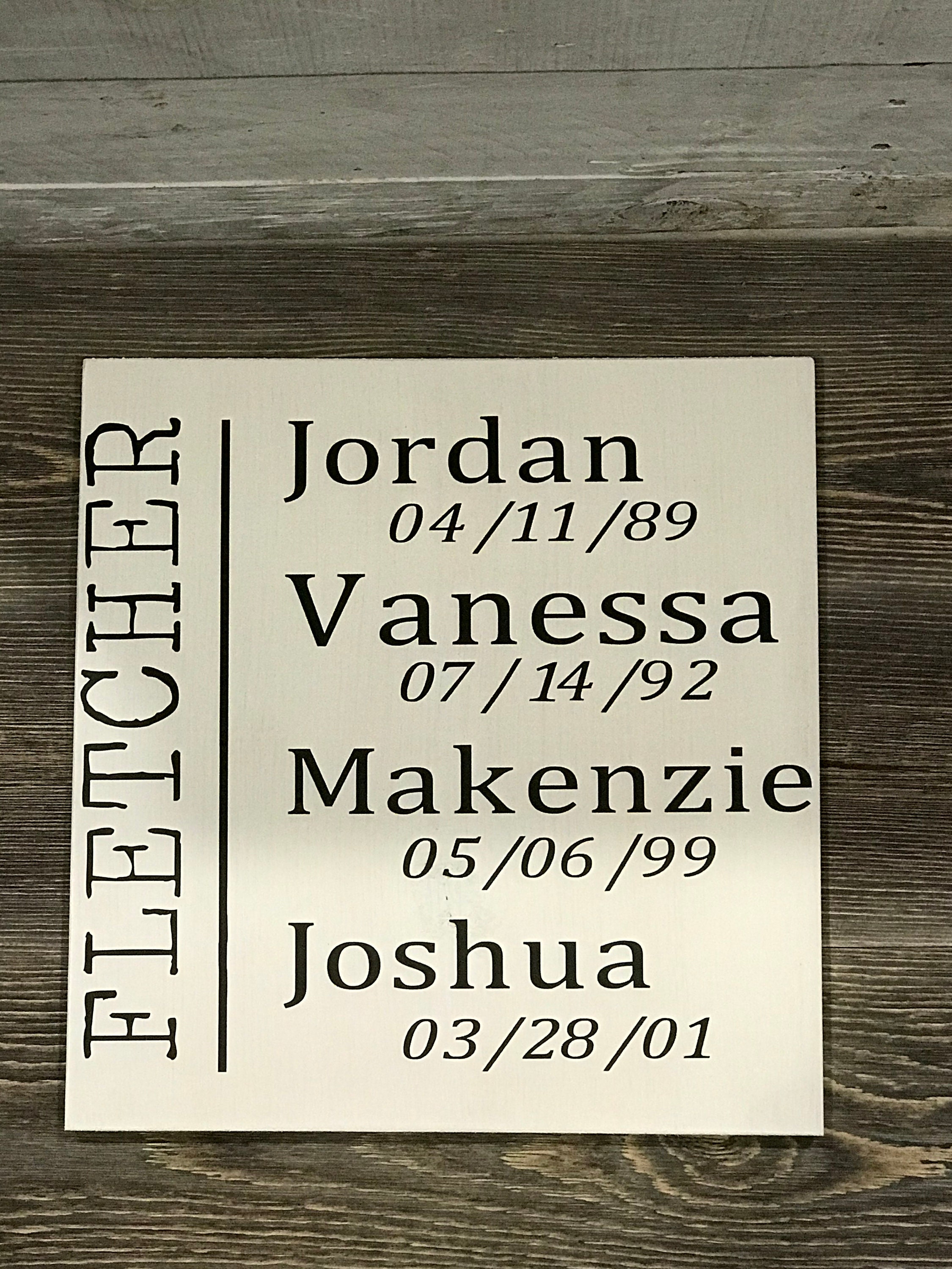 Personalized Birthdates Sign l Important Dates Sign l | Etsy