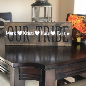 Established Sign L Our Tribe L Personalized Name Sign L Blended Family ...