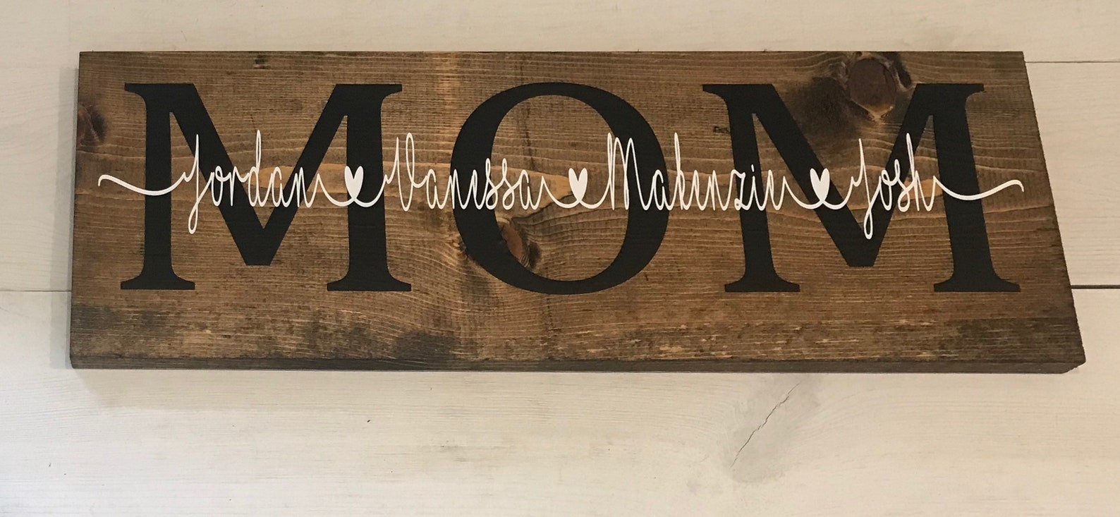 Mom Sign L Mothers Day Gift L Wooden Mom Sign L Mom and Kids L - Etsy