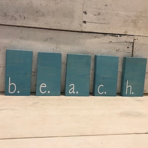 Beach Sign | Beach Decor | Beach Letters | Scrabble Tiles Wall Art ...