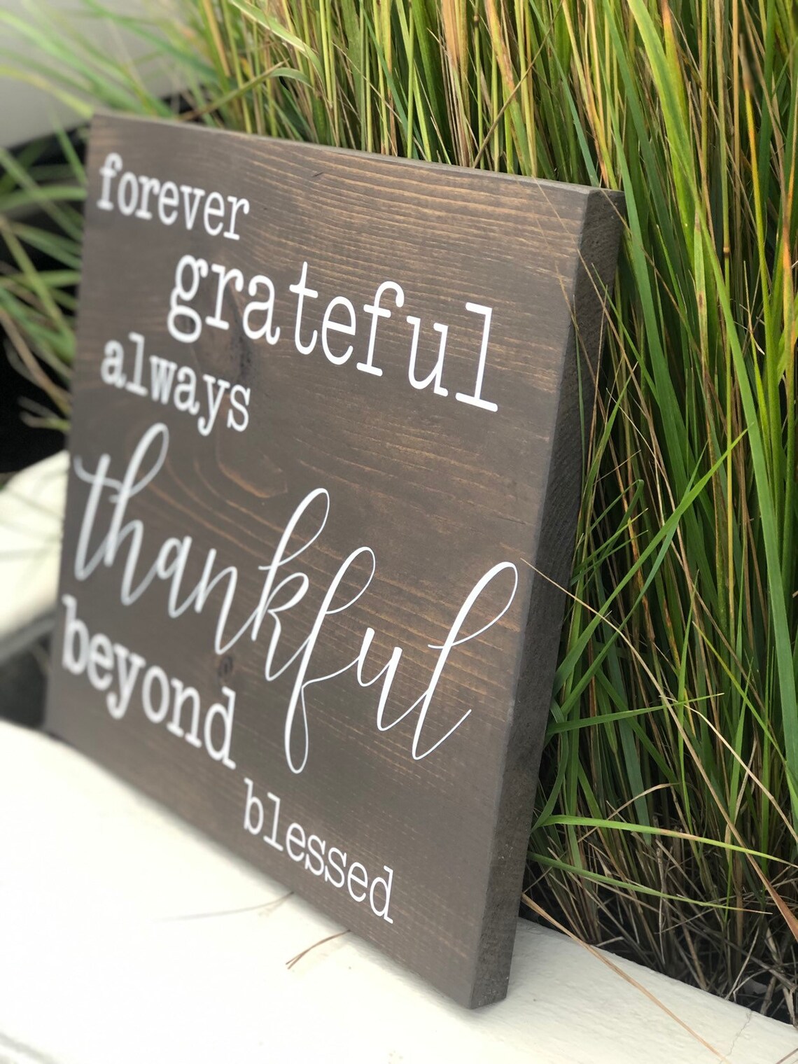Grateful Thankful Blessed Sign l Grateful Sign l Thankful Sign | Etsy