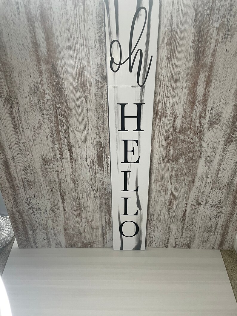 Oh Hello Porch Sign Welcome Sign Farmhouse Porch Decor | Etsy