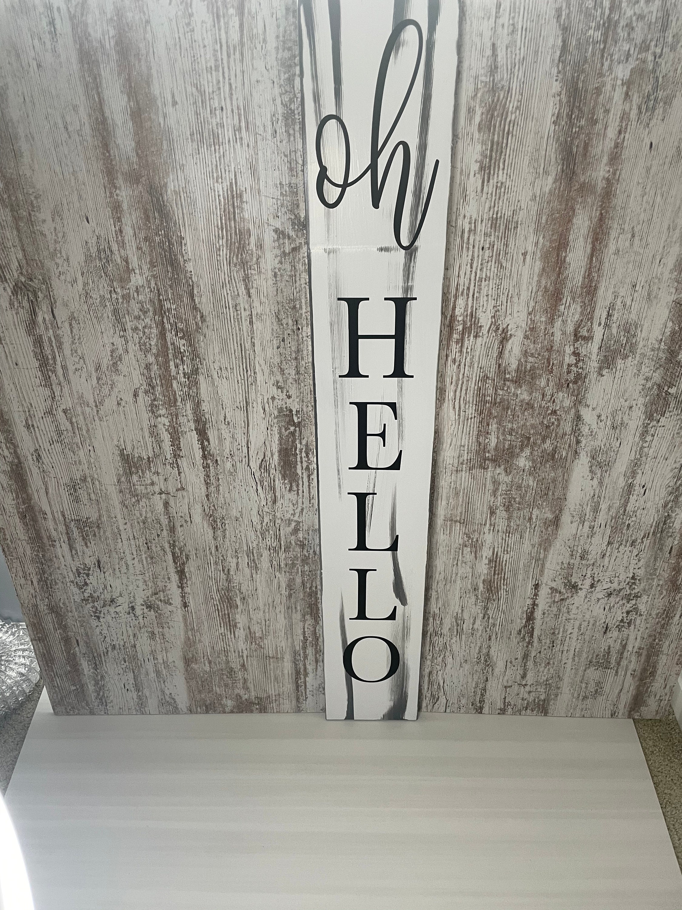 Oh Hello Porch Sign Welcome Sign Farmhouse Porch Decor - Etsy UK