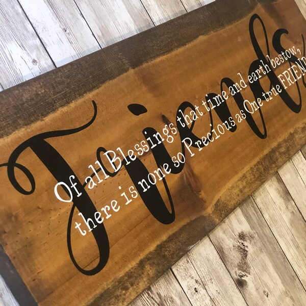 Friends Wood Sign - Etsy