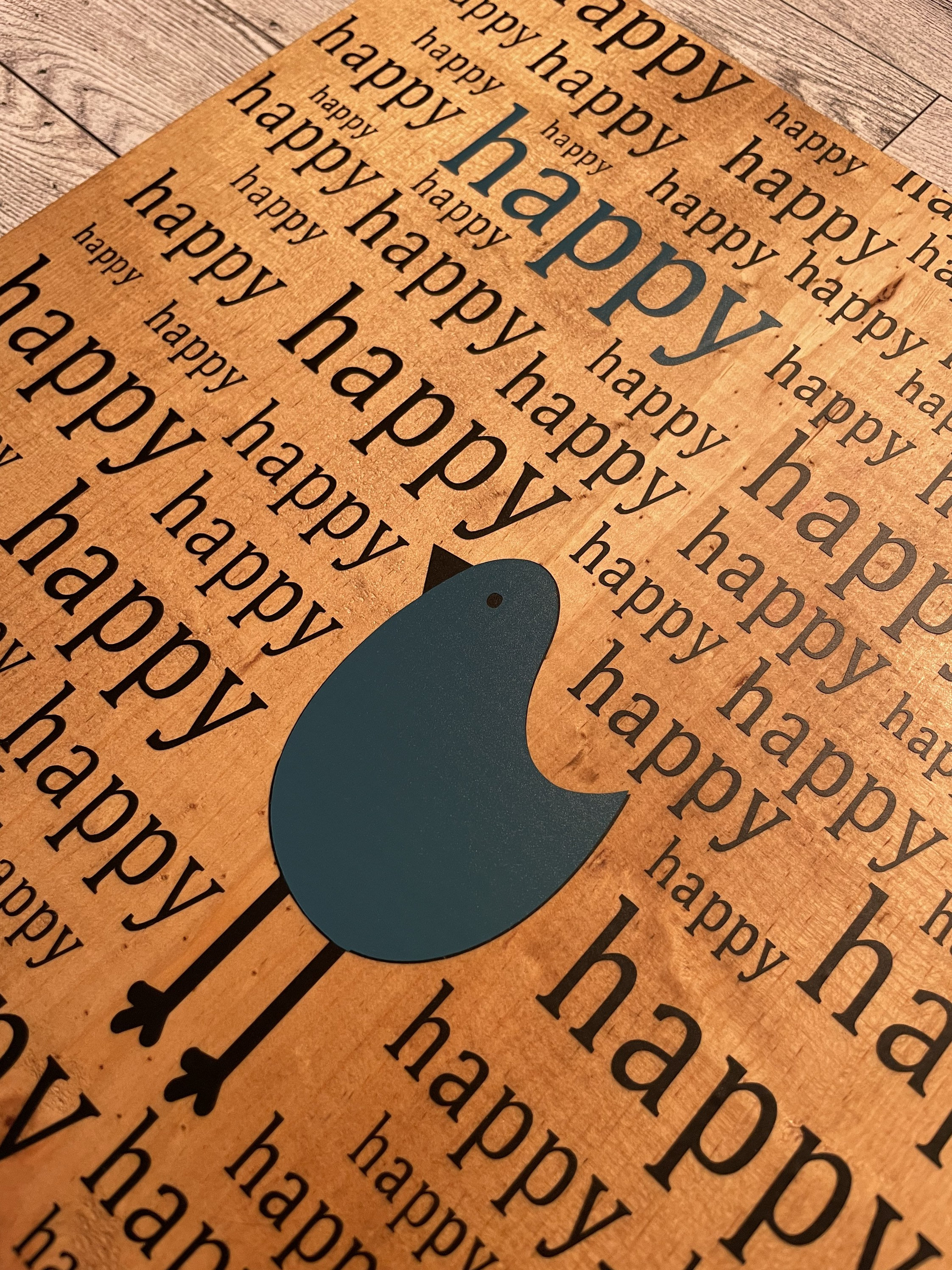 Happy Sign Happy Word Art Happy Sign With Custom Color Word - Etsy