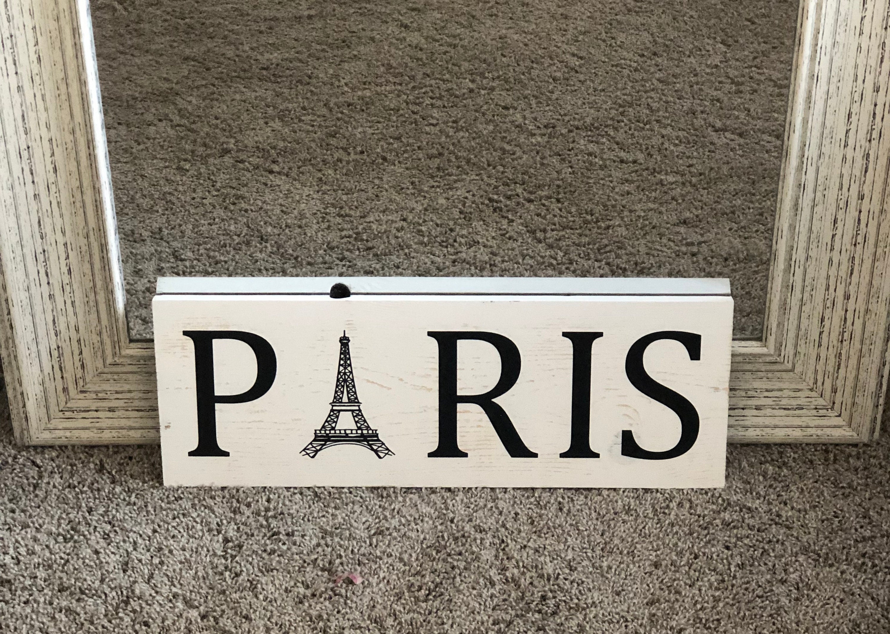 Paris Sign l Wood Paris Sign with Eiffel Tower l Eiffel Tower | Etsy