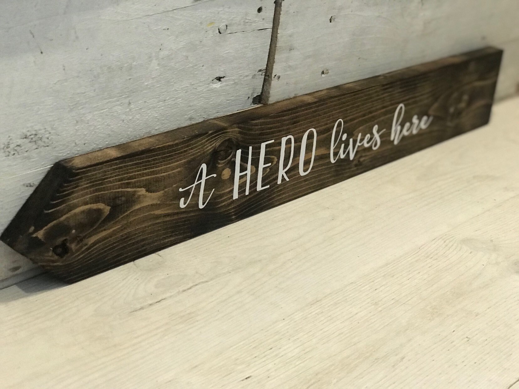 A Hero Lives Here Sign Hero Sign Nurse Sign Essential | Etsy