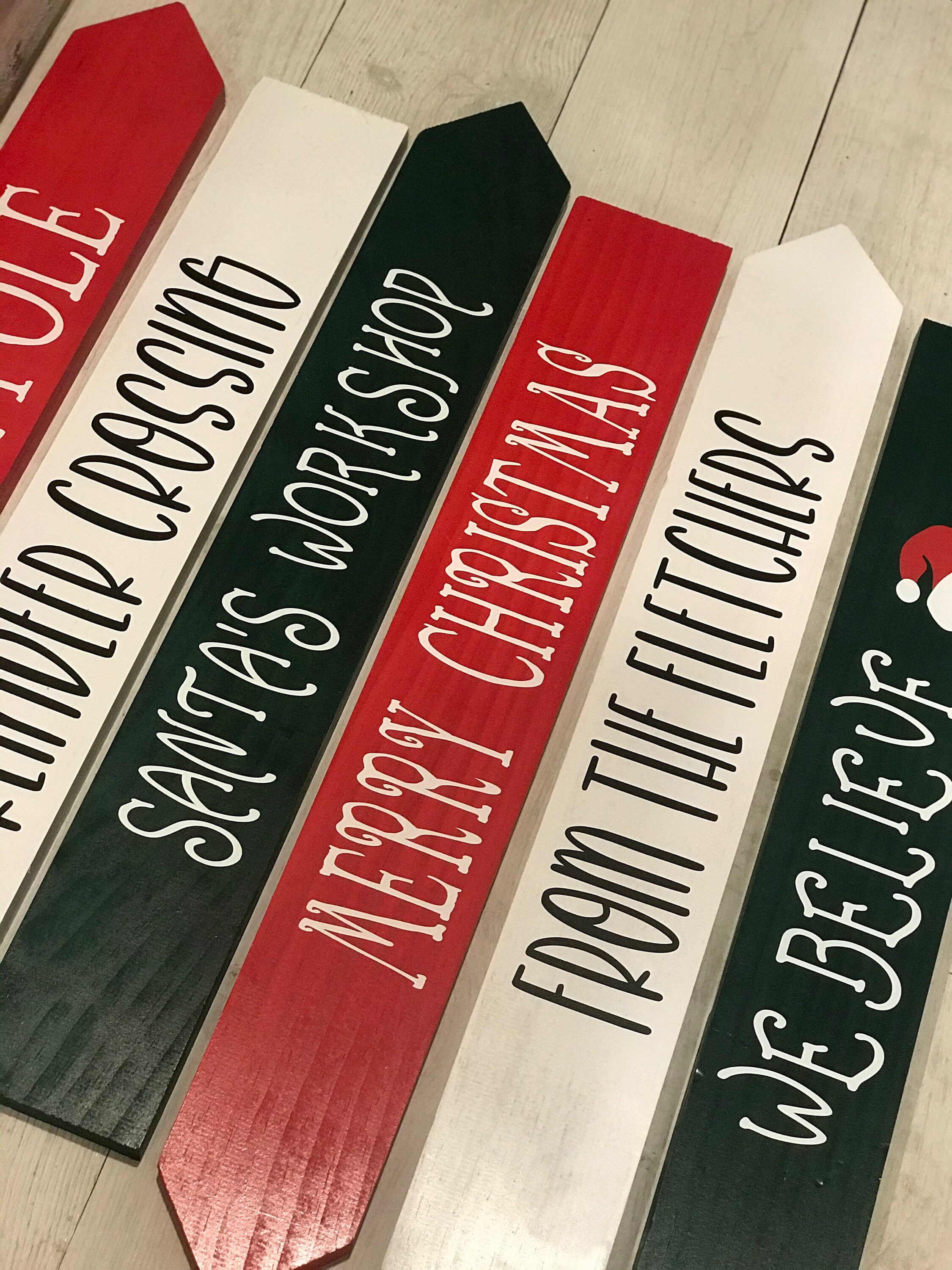 Christmas Directional Signs Christmas Destination Signs | Etsy