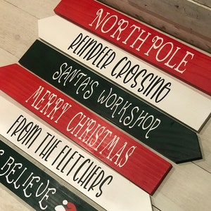 Christmas Directional Signs | Christmas Destination Signs | Arrow Sign ...