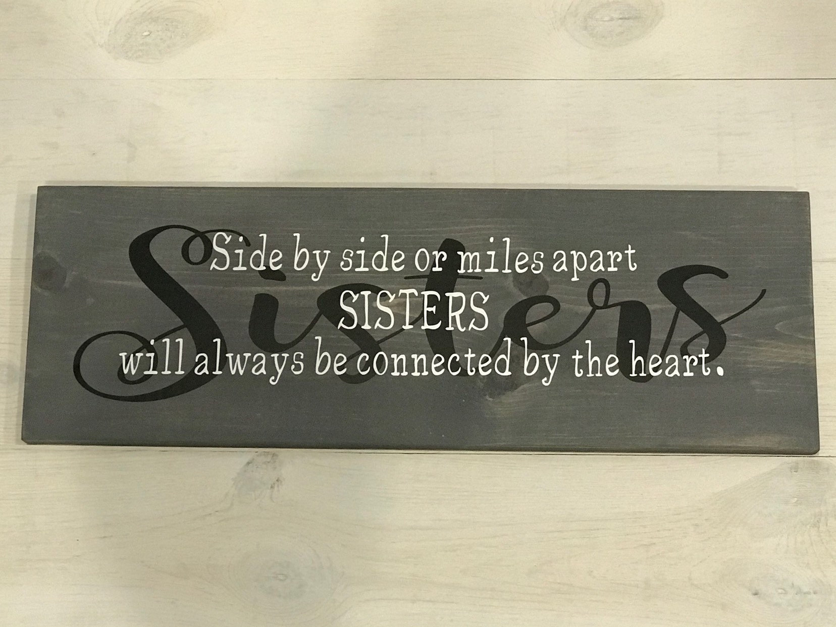 Gift for Sister Siblings Gift Sisters Wooden Sign L | Etsy