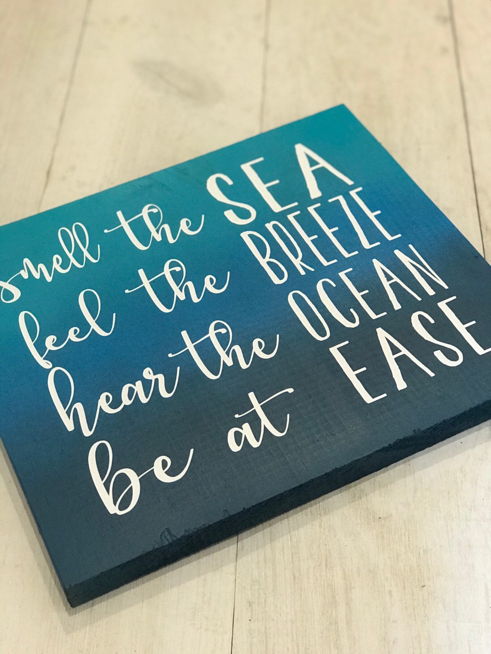 Beach Signs Smell the Sea Beach Wall Signs Beach Wall - Etsy