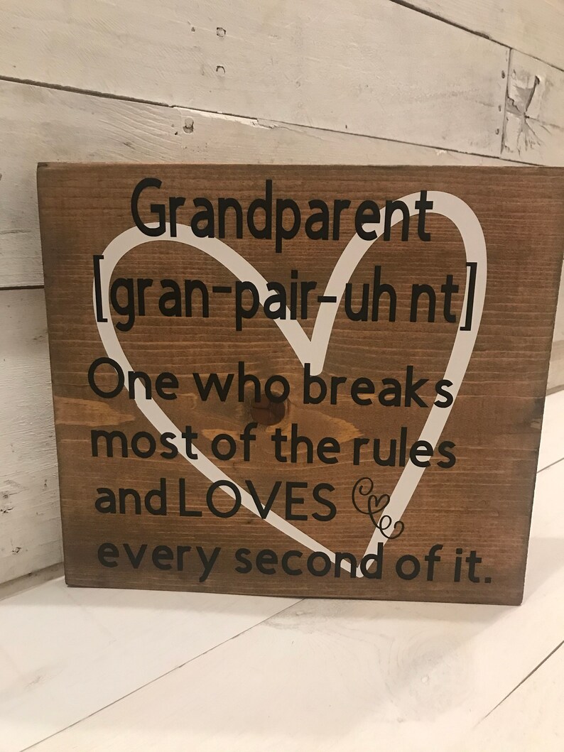Grandparent Sign L Grandparent Definition Sign L Definition of - Etsy