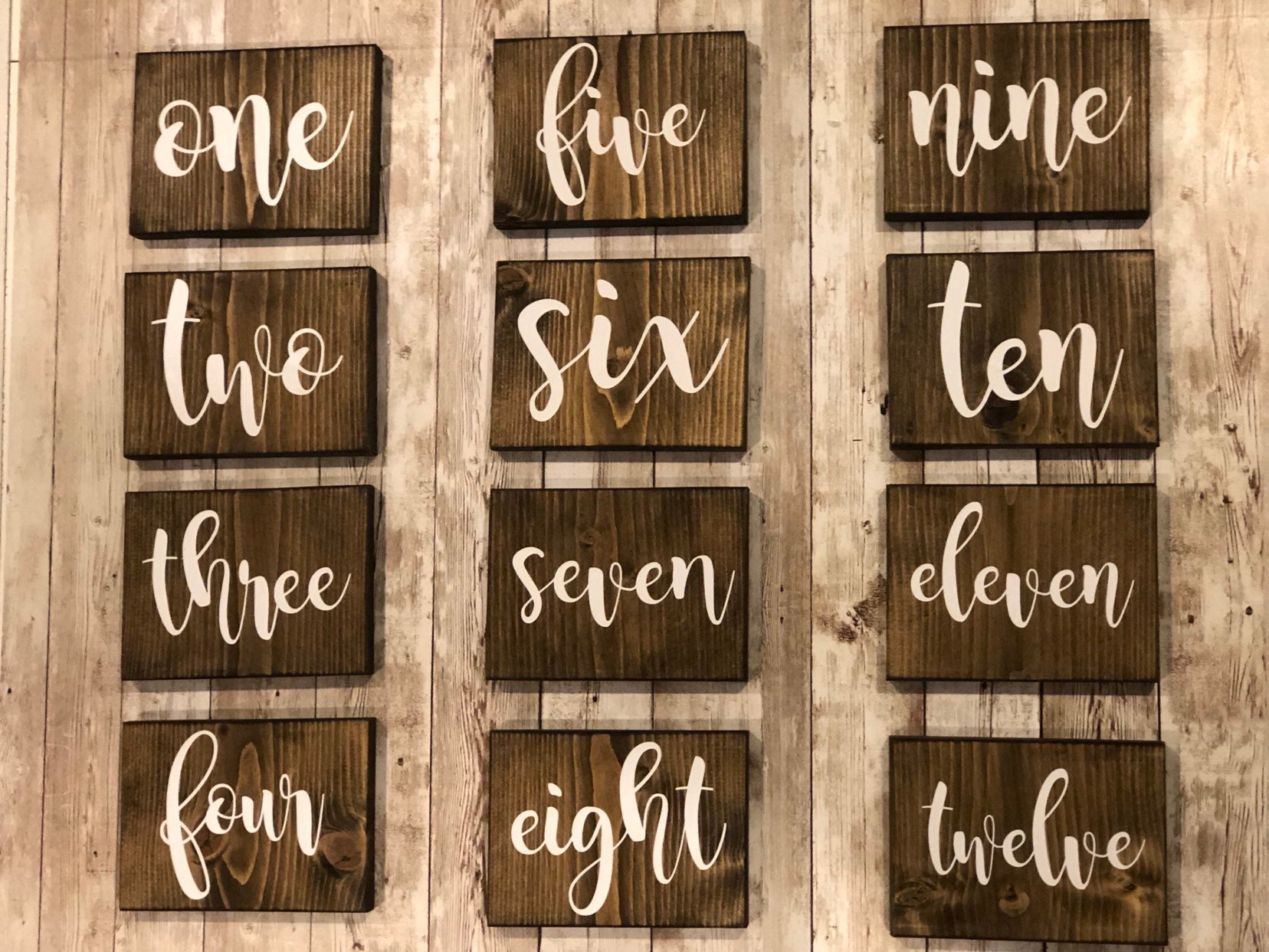 Wooden Table Numbers L Wedding Table Numbers L Table Numbers L - Etsy