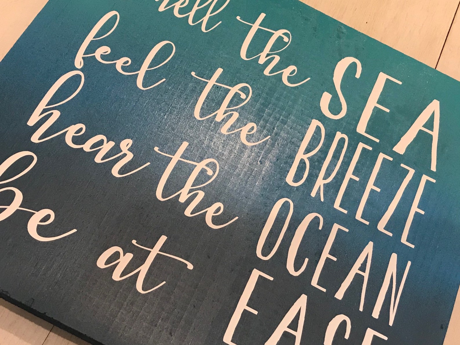 Beach Signs Smell the Sea Beach Wall Signs Beach Wall - Etsy