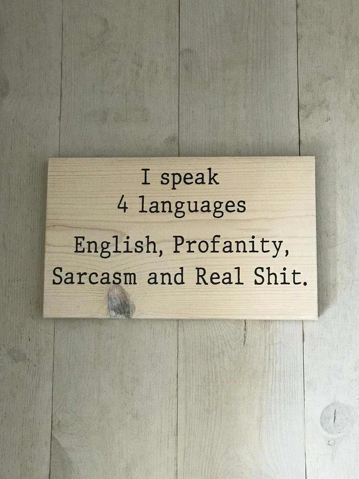 I Speak 4 Languages English Profanity Sarcasm and Real Shit | Etsy