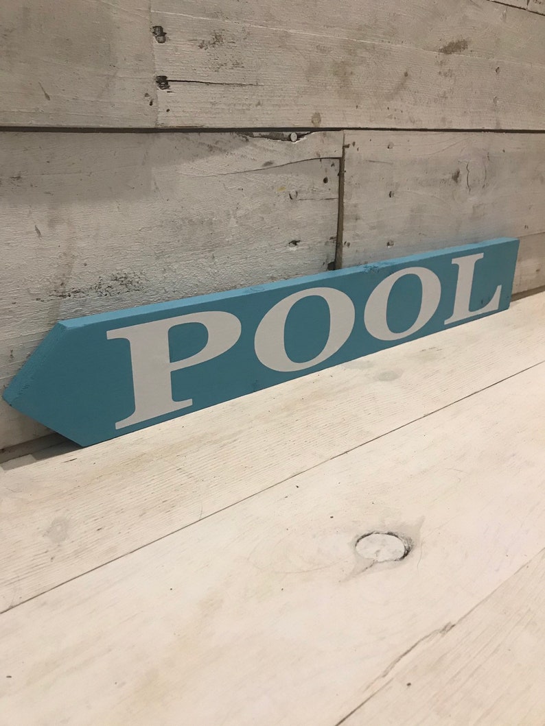 Pool Sign Directional Sign Beach Arrow Sign Directional - Etsy