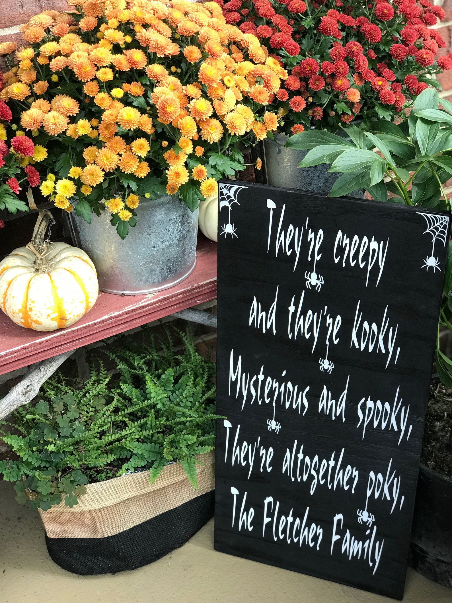 Addams Family Personalized Sign L Halloween Sign L - Etsy