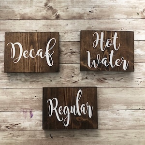 Mini Coffee Signs L Tiered Tray Signs L Coffee Decor L Kitchen Decor L ...