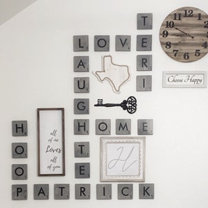 Scrabble Tiles Wall Art | Large Scrabble Tiles 5.5 | Home Decor | Farm ...